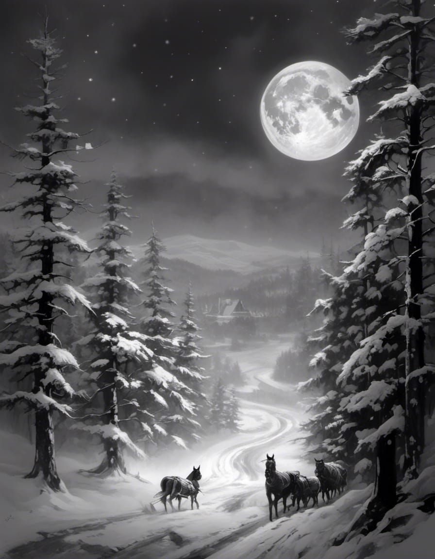 Snowscape - AI Generated Artwork - NightCafe Creator