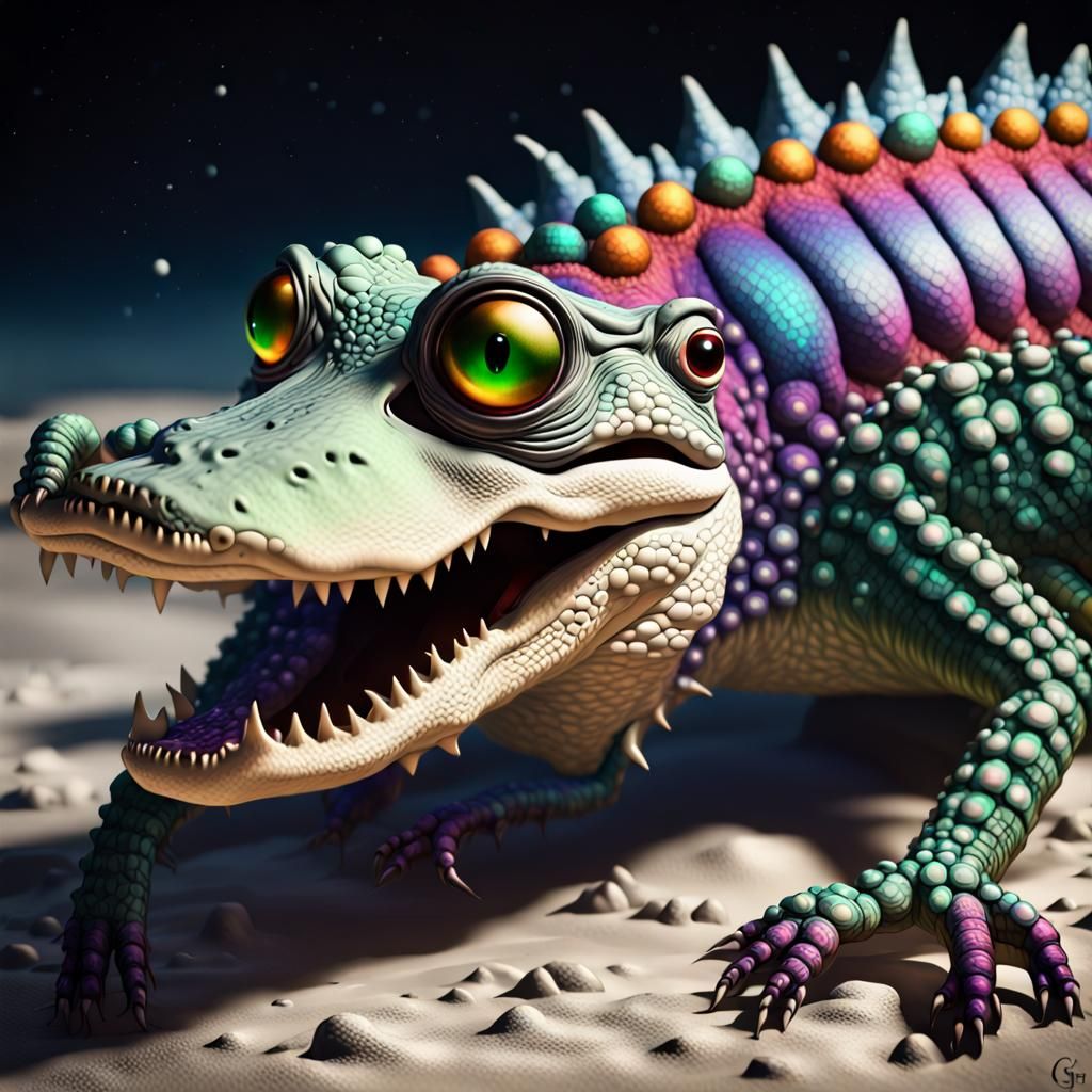 Alien Reptile - AI Generated Artwork - NightCafe Creator