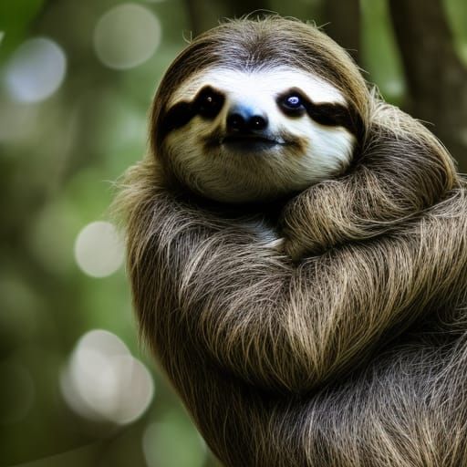 Sloth party, 8k resolution, a masterpiece, 35mm, hyperrealistic, hyper ...