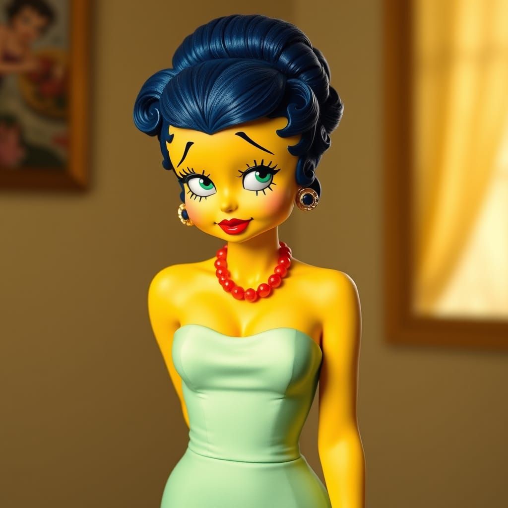 Betty Simpson💋 - Betty Boop in a Vibrant Closeup
