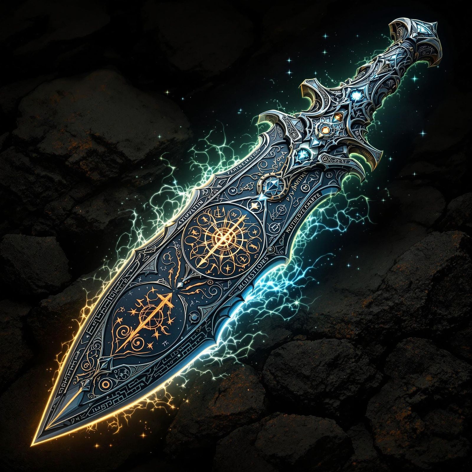 Ethereal Magic Blade with Ancient Sigils and Glowi... - AI Art