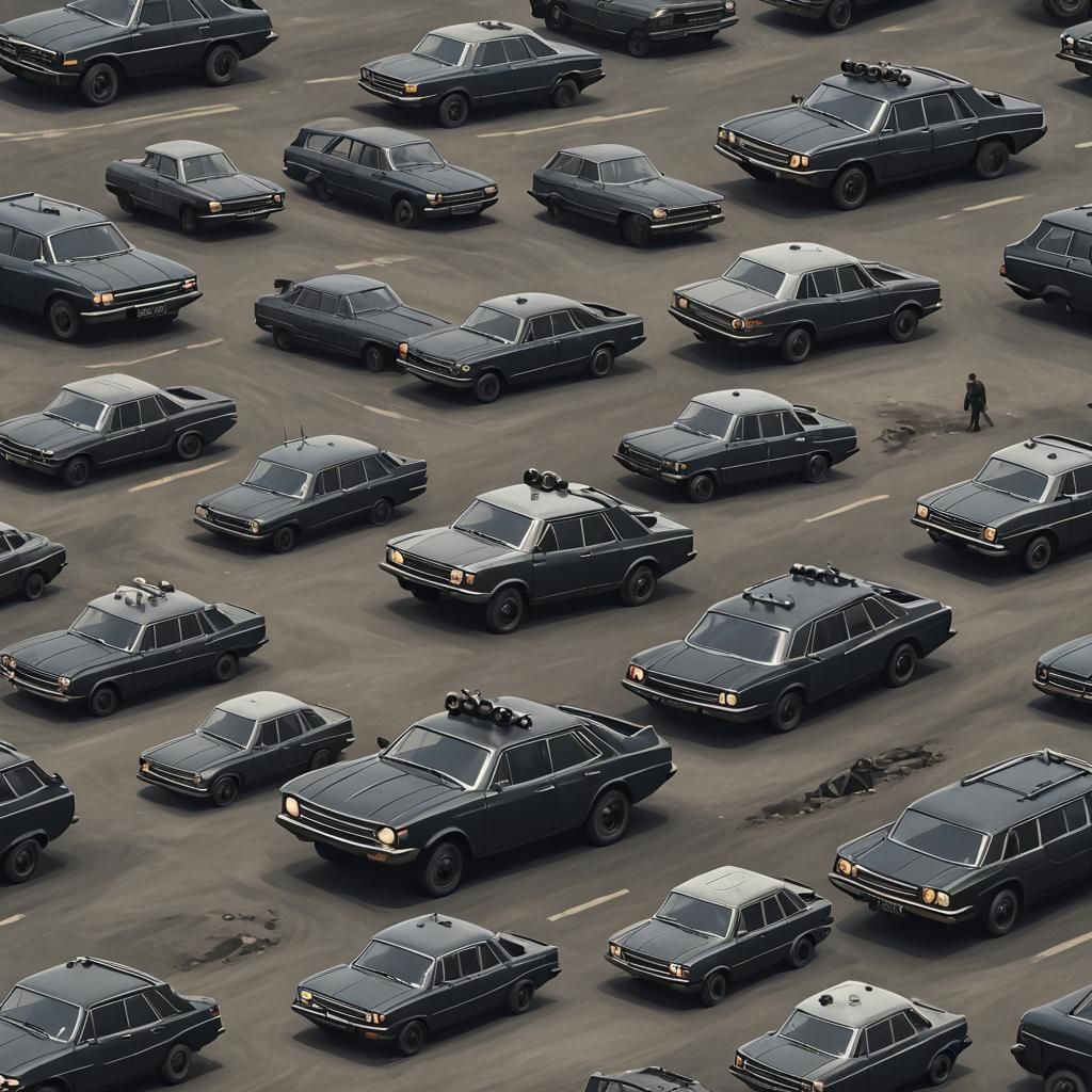 Soviet dark future car - AI Generated Artwork - NightCafe Creator