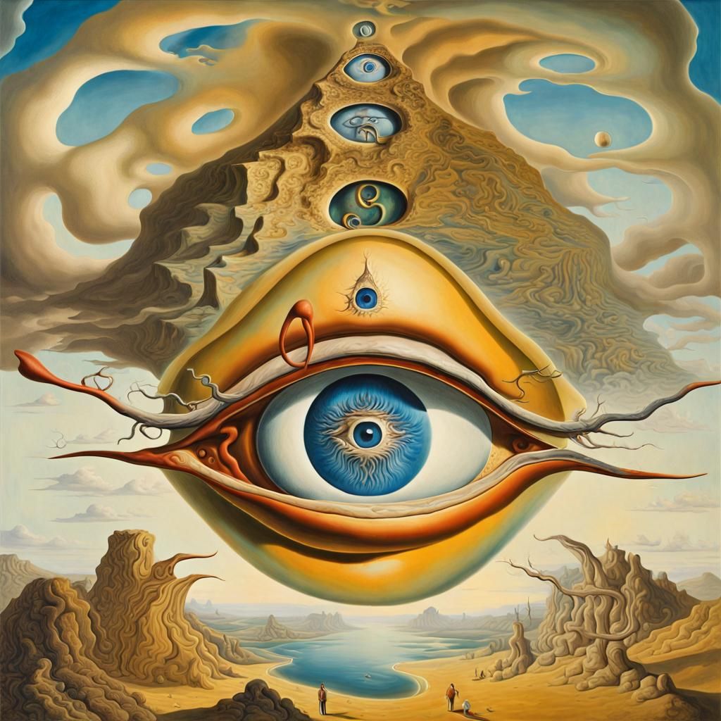 Deformed third eye within an open mind portrait by Salvador Dalí ...