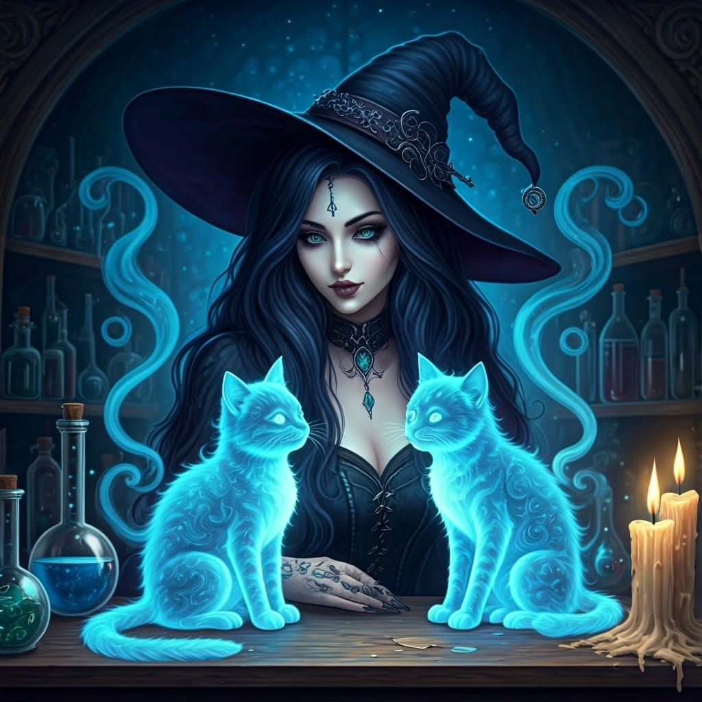 HANDSOME WITCHES - Gothic Witch Alchemist in Ethereal Whimsy