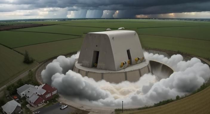 Massive tornado proof bunker - AI Generated Artwork - NightCafe Creator