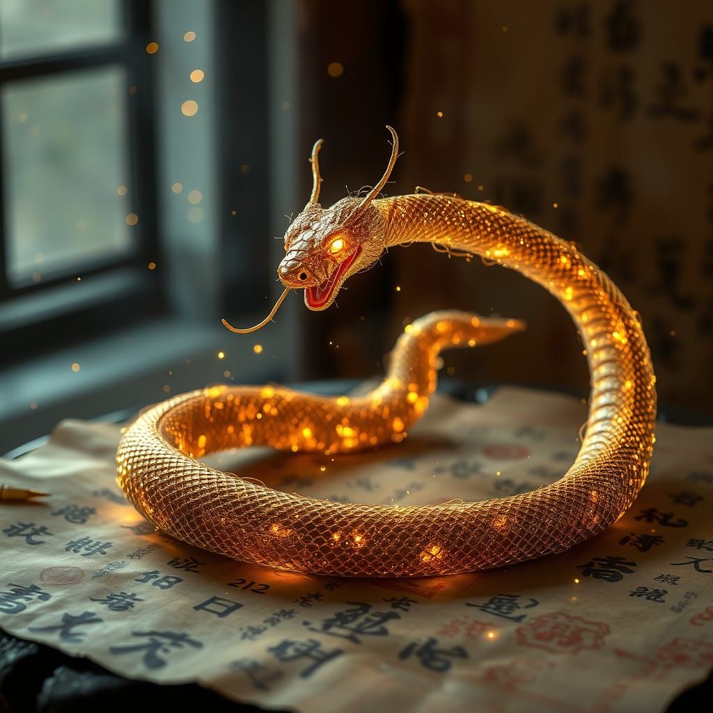 Chinese snake - Ethereal Chinese Snake Emanates Mystique