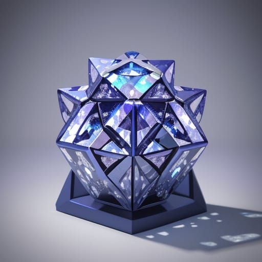 Vibrant Hexagonal Pattern in a Futuristic Ceramic ... - AI Art