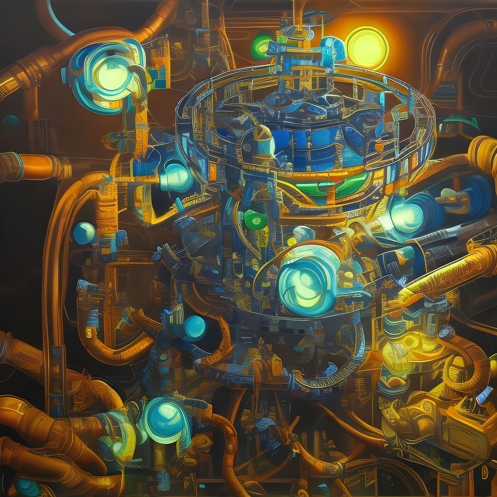 Inside a fusion plant - AI Generated Artwork - NightCafe Creator