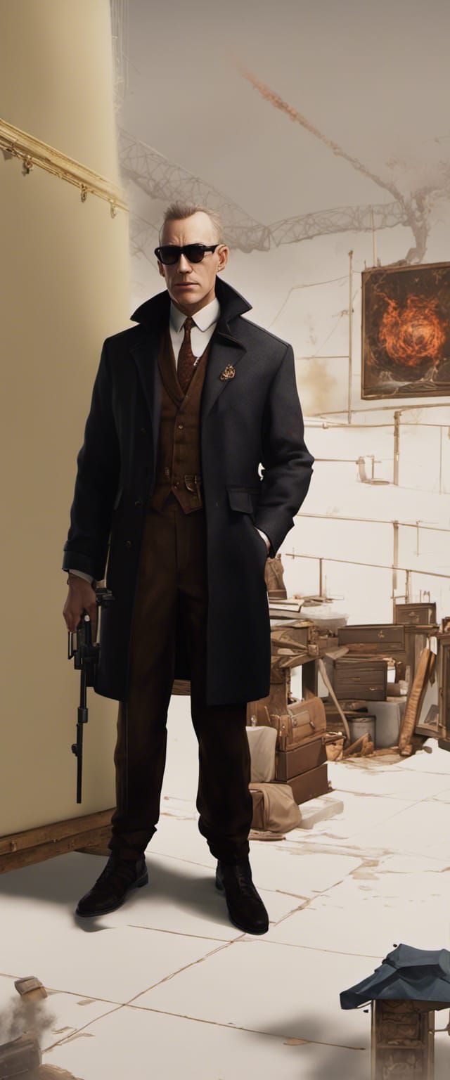 secret agent detailed matte painting, deep color, fantastical ...