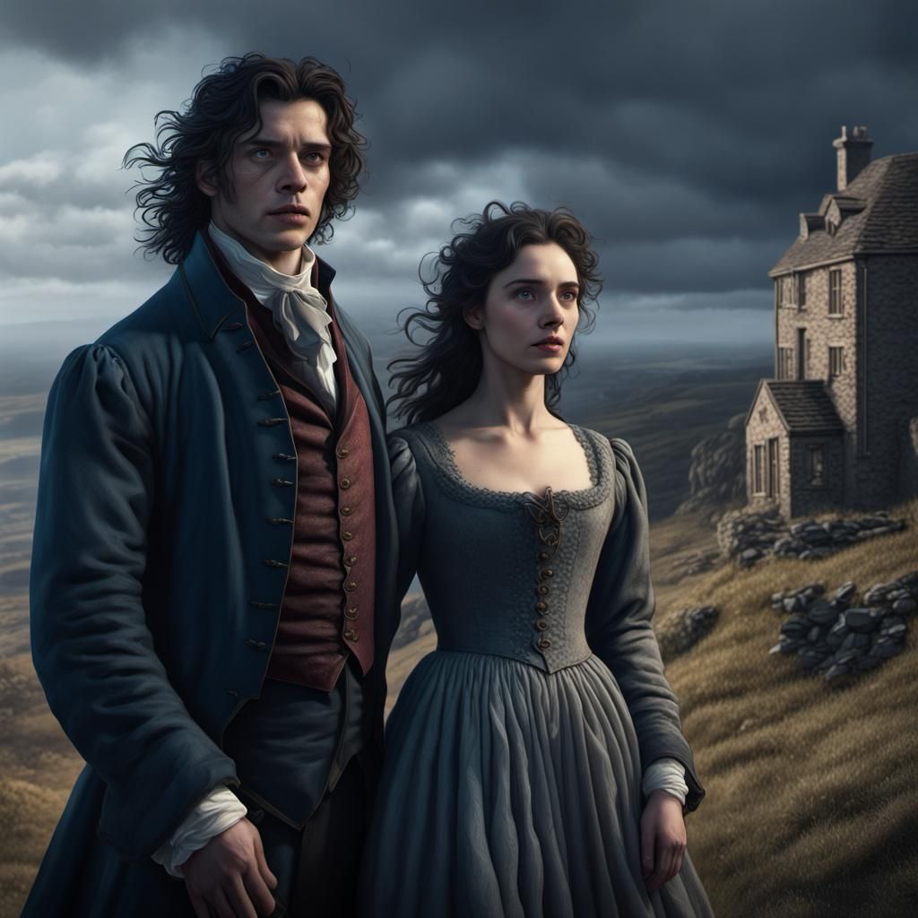 Heathcliff and Cathy from Wuthering heights - AI Generated Artwork ...