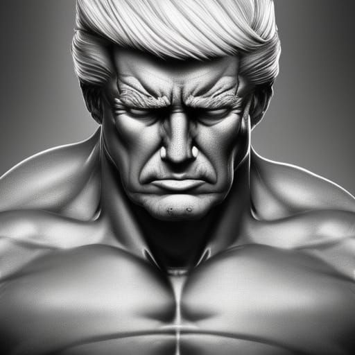 Muscular Donald Trump - AI Generated Artwork - NightCafe Creator