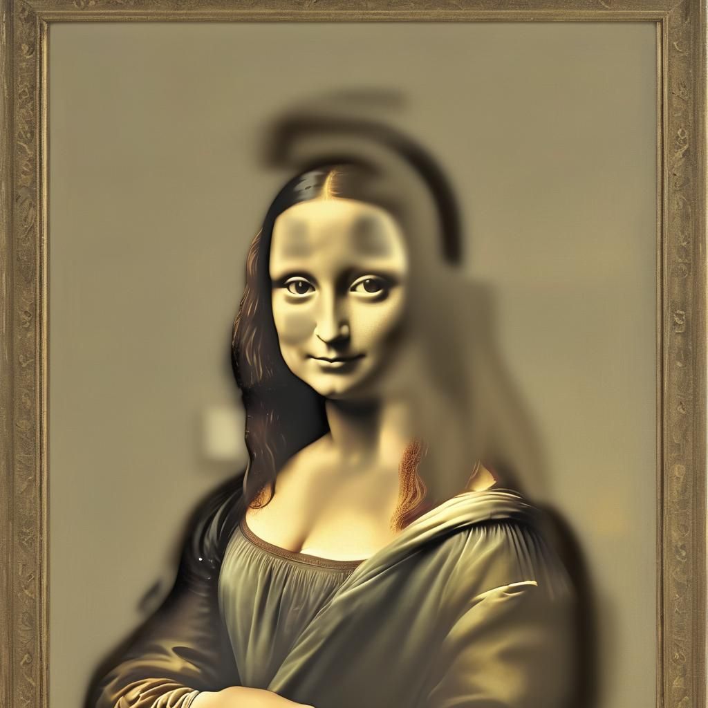 Glitchy Mona Lisa - AI Generated Artwork - NightCafe Creator