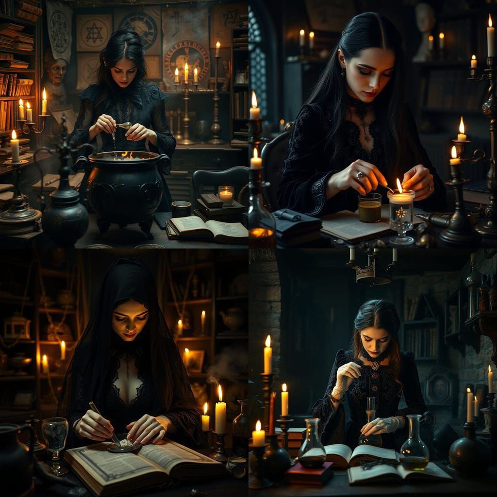 Ethereal Gothic Alchemist Unveils Ancient Secrets ... - AI Art