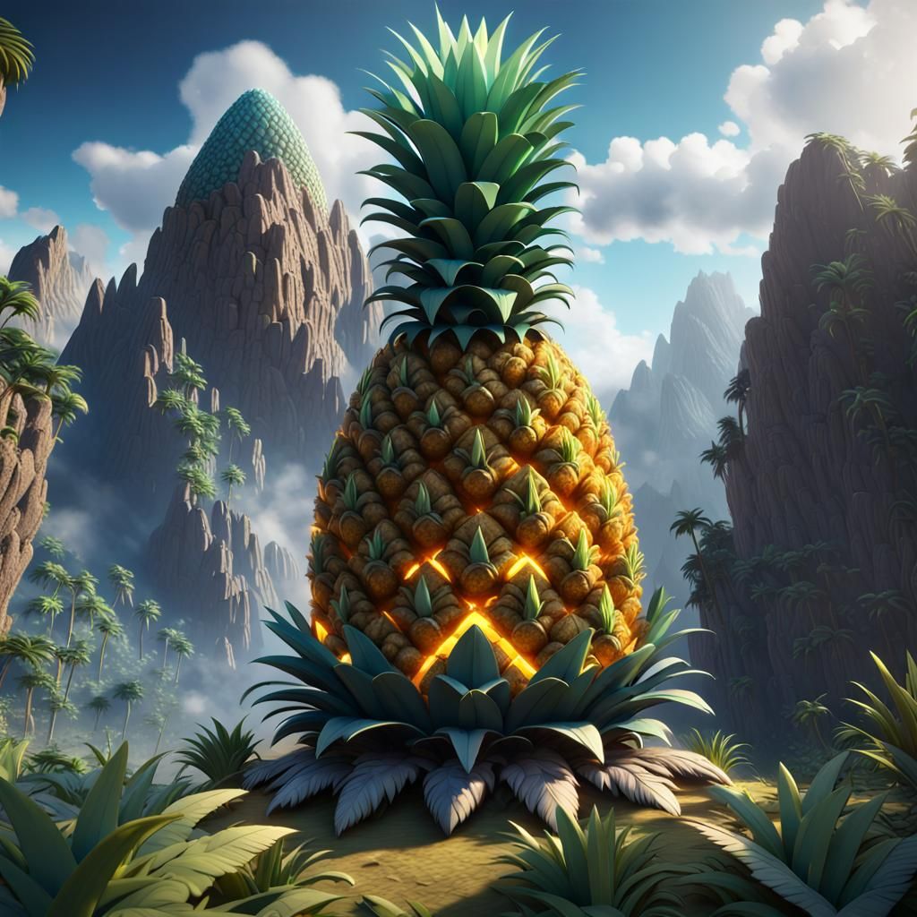 The Mystic Pineapple of the Mountains - AI Generated Artwork - NightCafe Creator