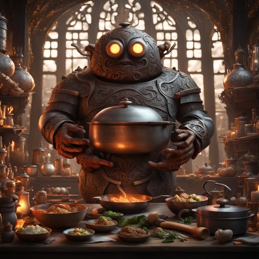 Iron Chef Golem - AI Generated Artwork - NightCafe Creator