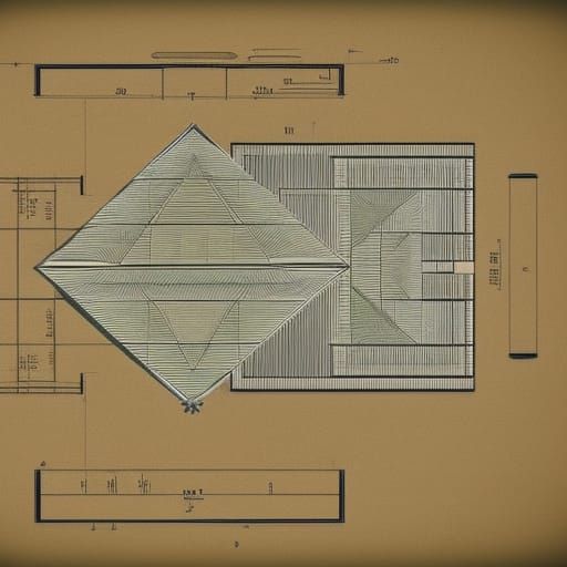 Pyramids blueprints - AI Generated Artwork - NightCafe Creator