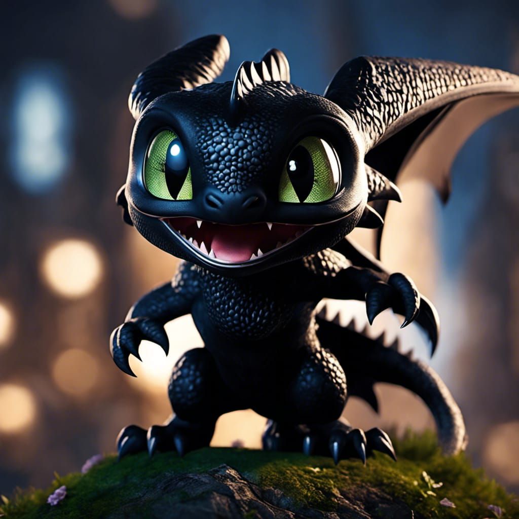 adorable toothless - AI Generated Artwork - NightCafe Creator