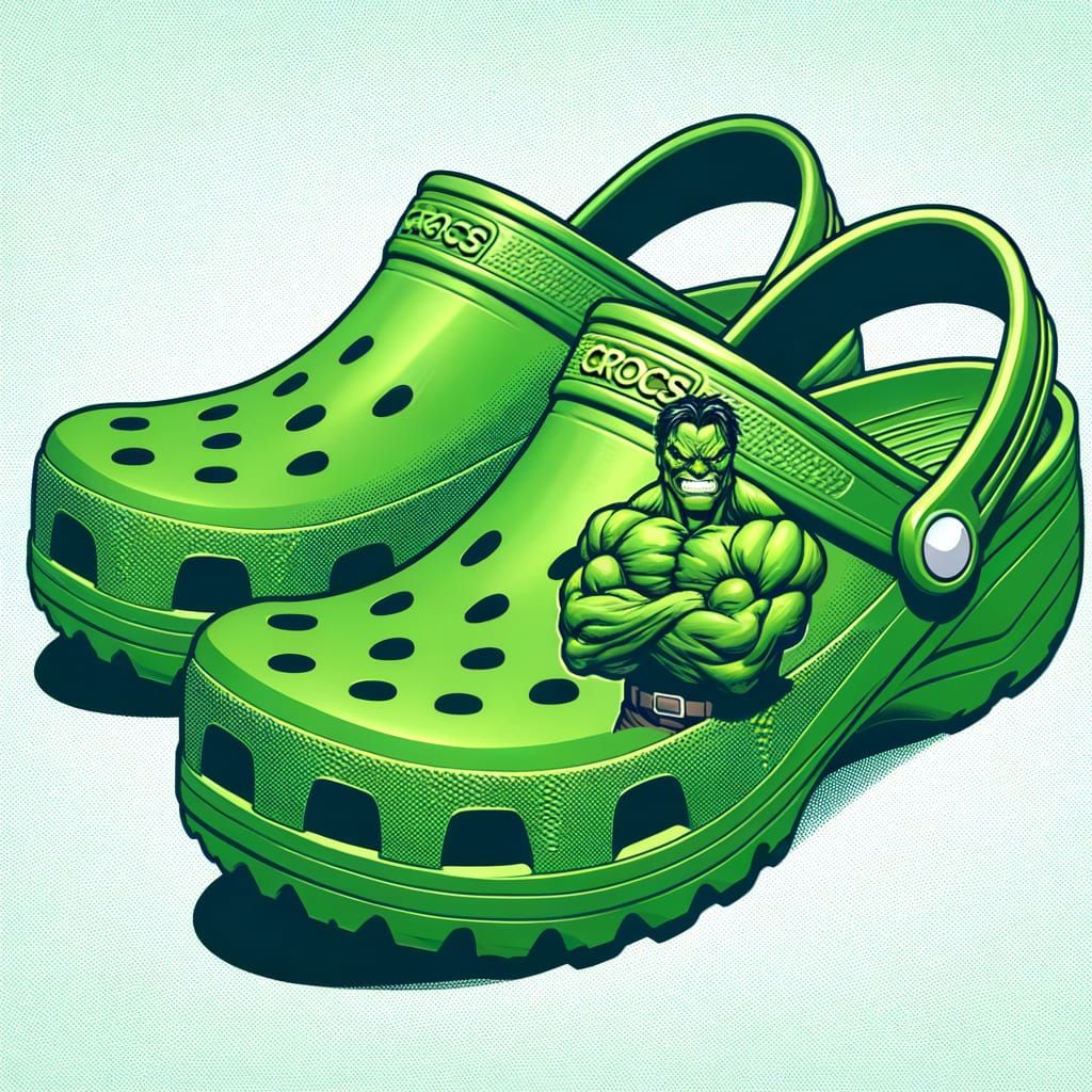 hulk green crocs - Giant Green Strength Crocs
