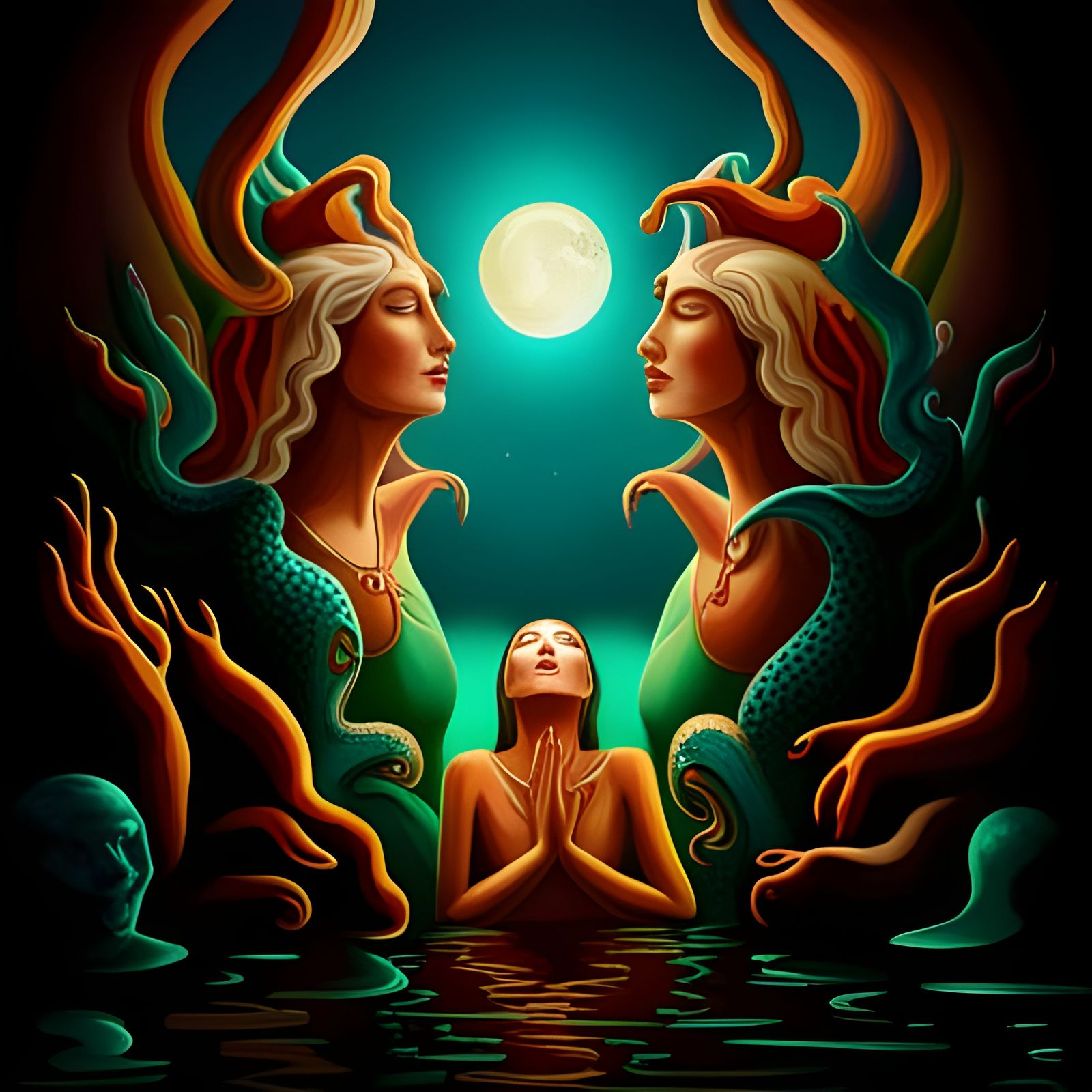 They watch over - AI Generated Artwork - NightCafe Creator