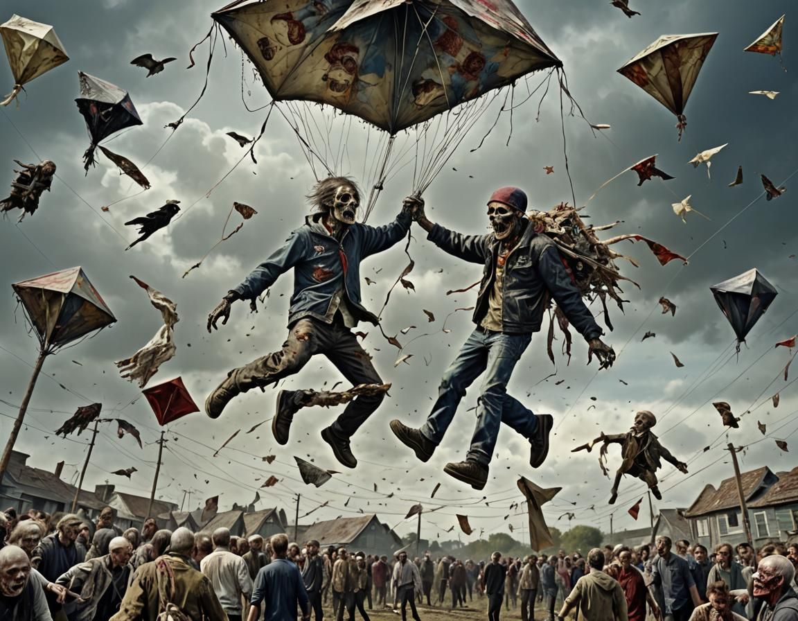 Zombies Love a Good Kite Festival! - AI Generated Artwork - NightCafe ...