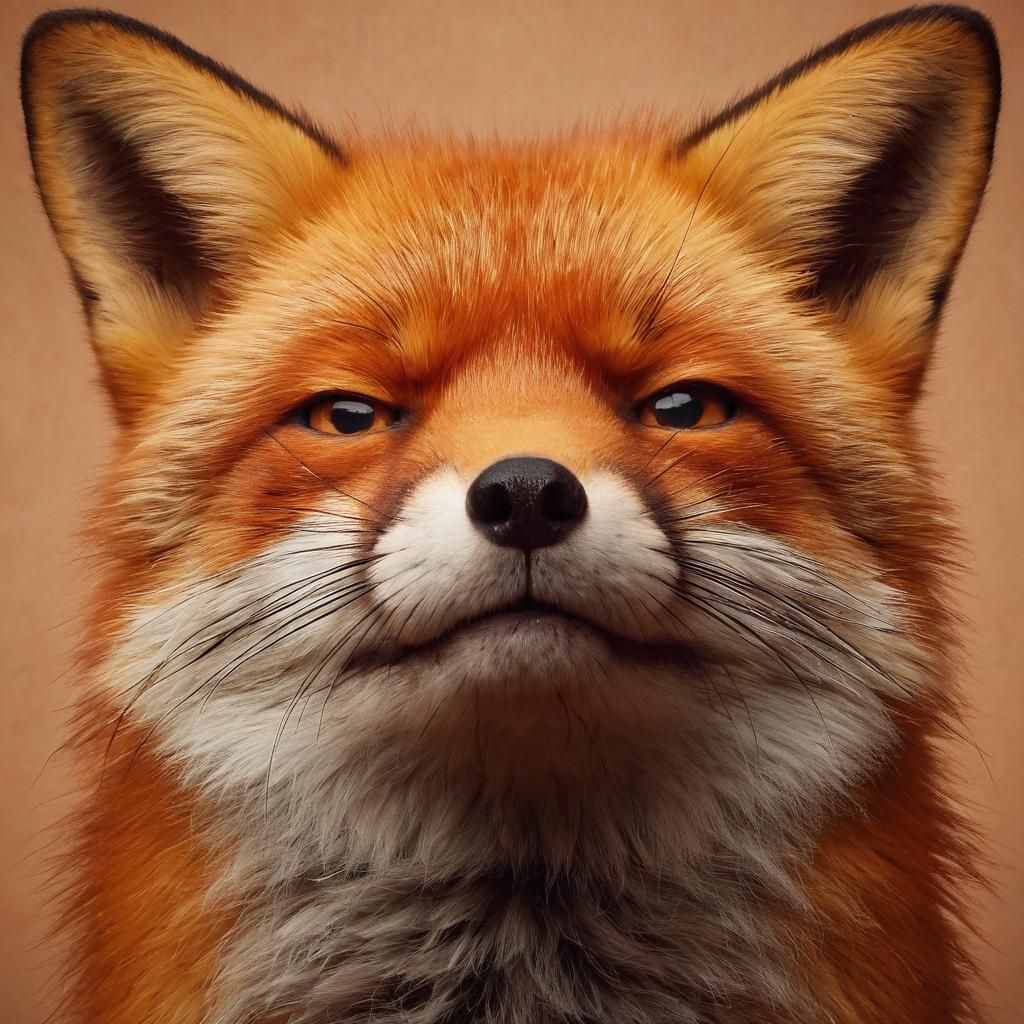 Red Fox with Disgusted, Comical Expression - AI Art