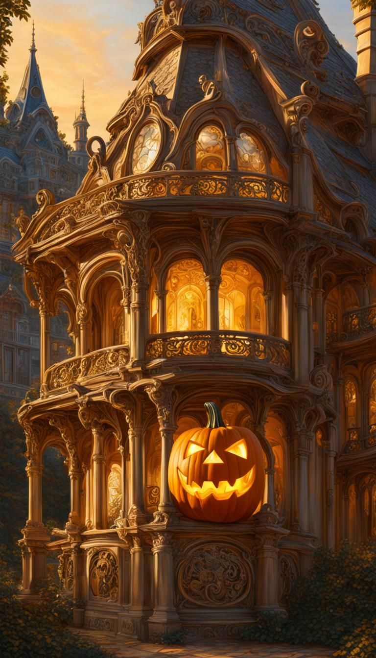 Pumpkin Palace 03 - AI Generated Artwork - NightCafe Creator