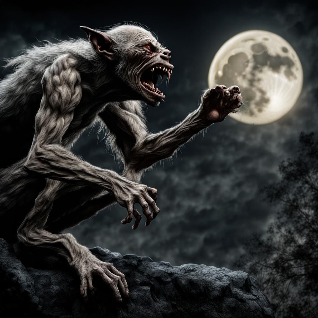 Werewolf Gollum - AI Generated Artwork - NightCafe Creator