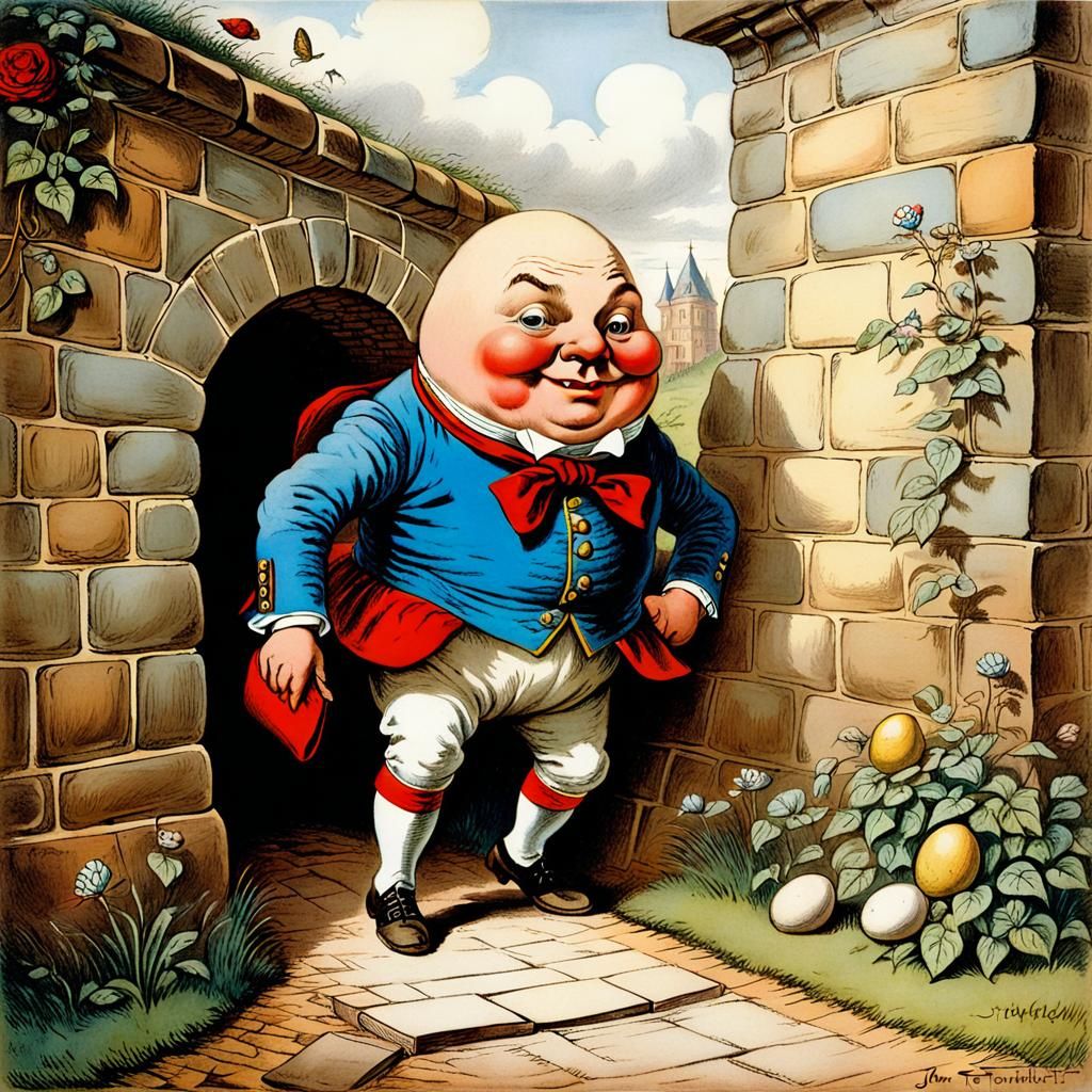 Humpty Dumpty before the fall - AI Generated Artwork - NightCafe Creator