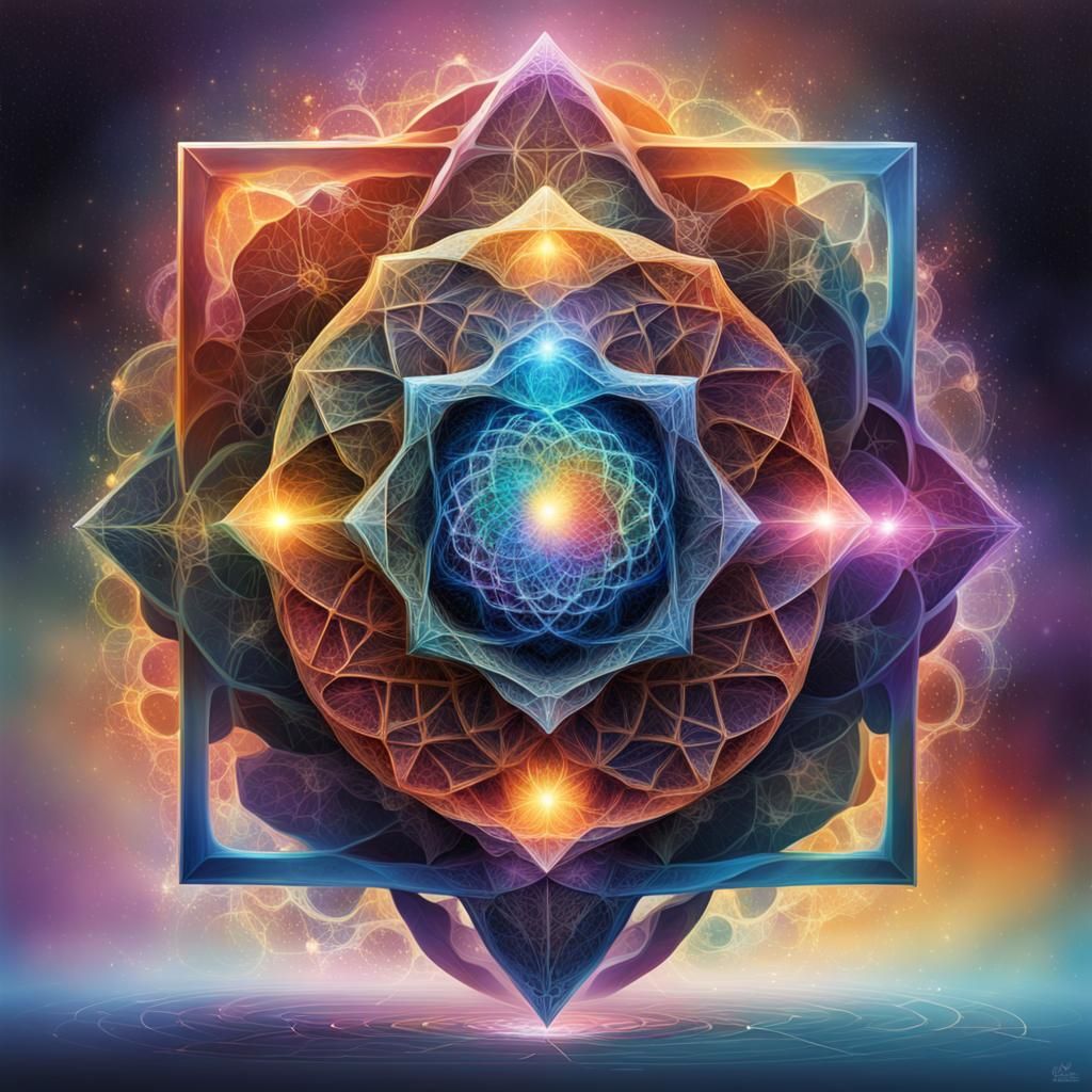 Depict quantum mechanics as sacred geometry. - AI Generated Artwork ...