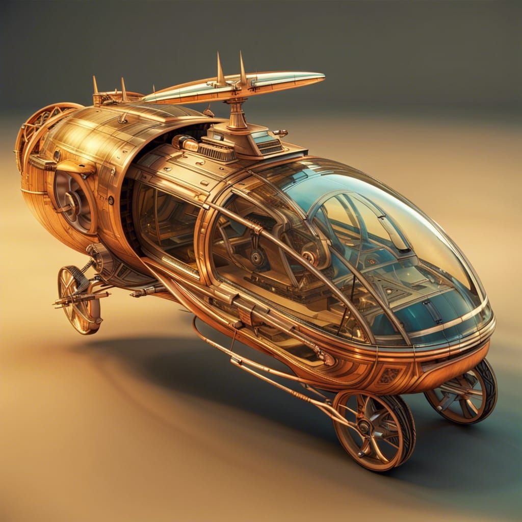 Da vinci's flying car prototype - AI Generated Artwork - NightCafe Creator