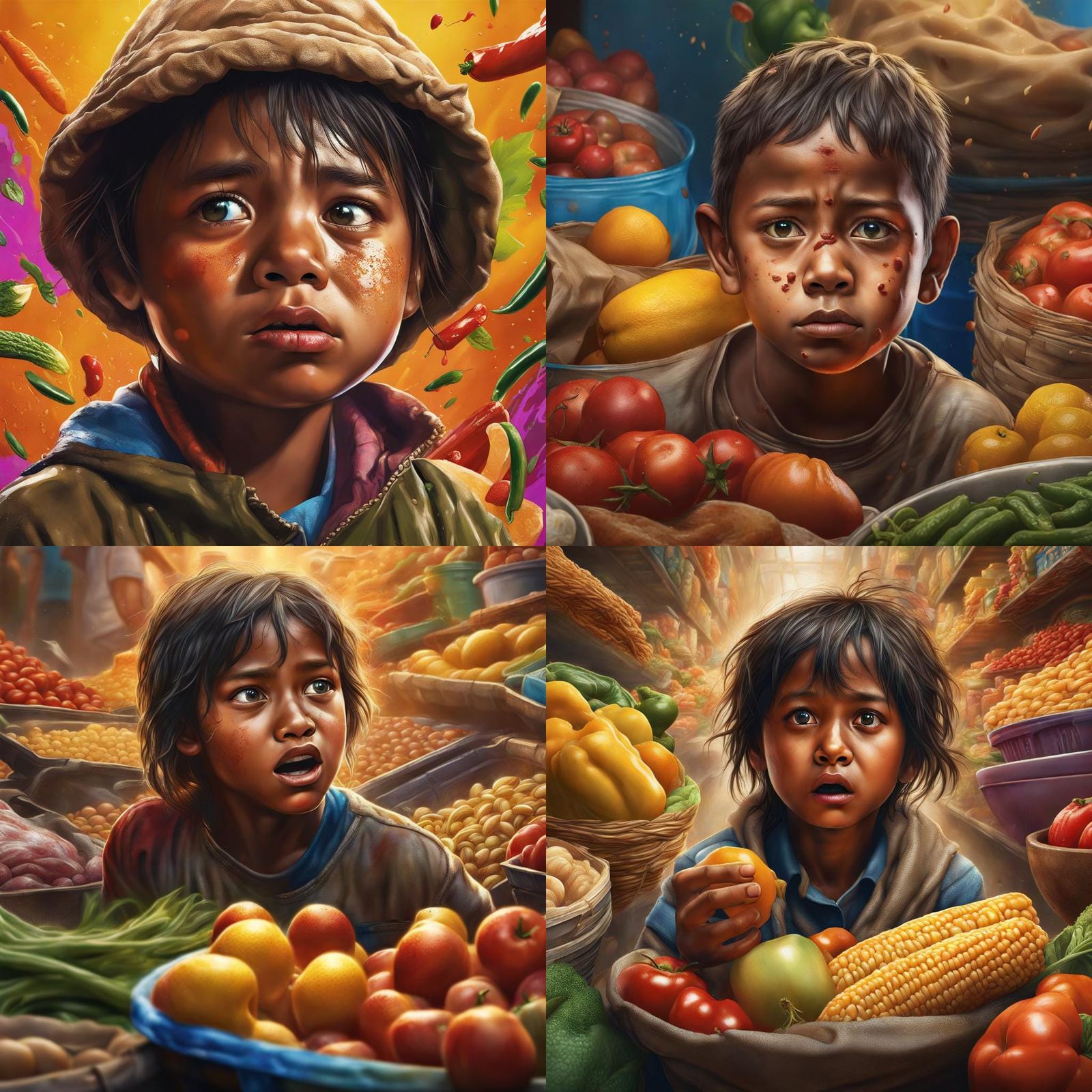 2.4 billion people face severe food insecurity. - AI Generated Artwork ...