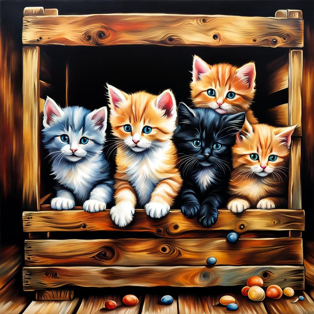 Box of Kittens - AI Generated Artwork - NightCafe Creator