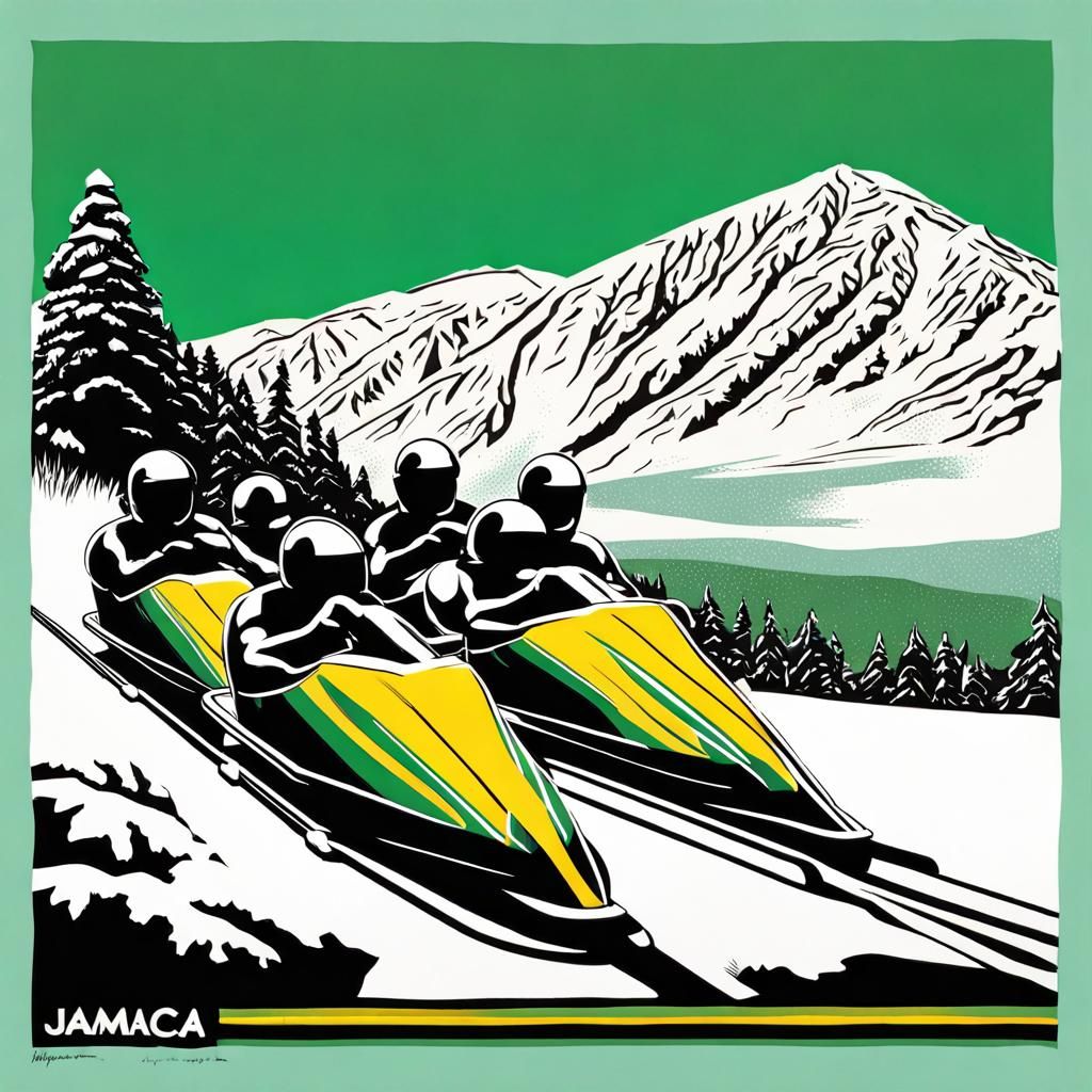 Jamaica National Bobsled Team - AI Generated Artwork - NightCafe Creator