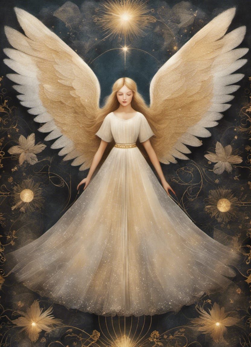 An Angel, Amazing, centered, in dark, Modern Mannerism, masterpiece ...