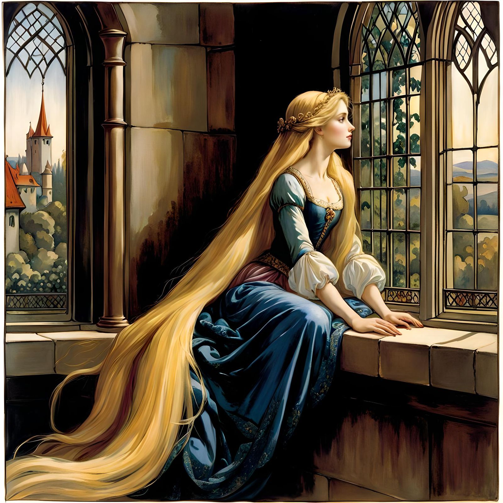 Rapunzel - AI Generated Artwork - NightCafe Creator