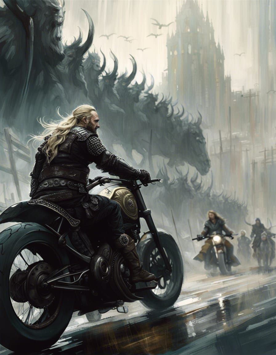 Motor Viking - AI Generated Artwork - NightCafe Creator