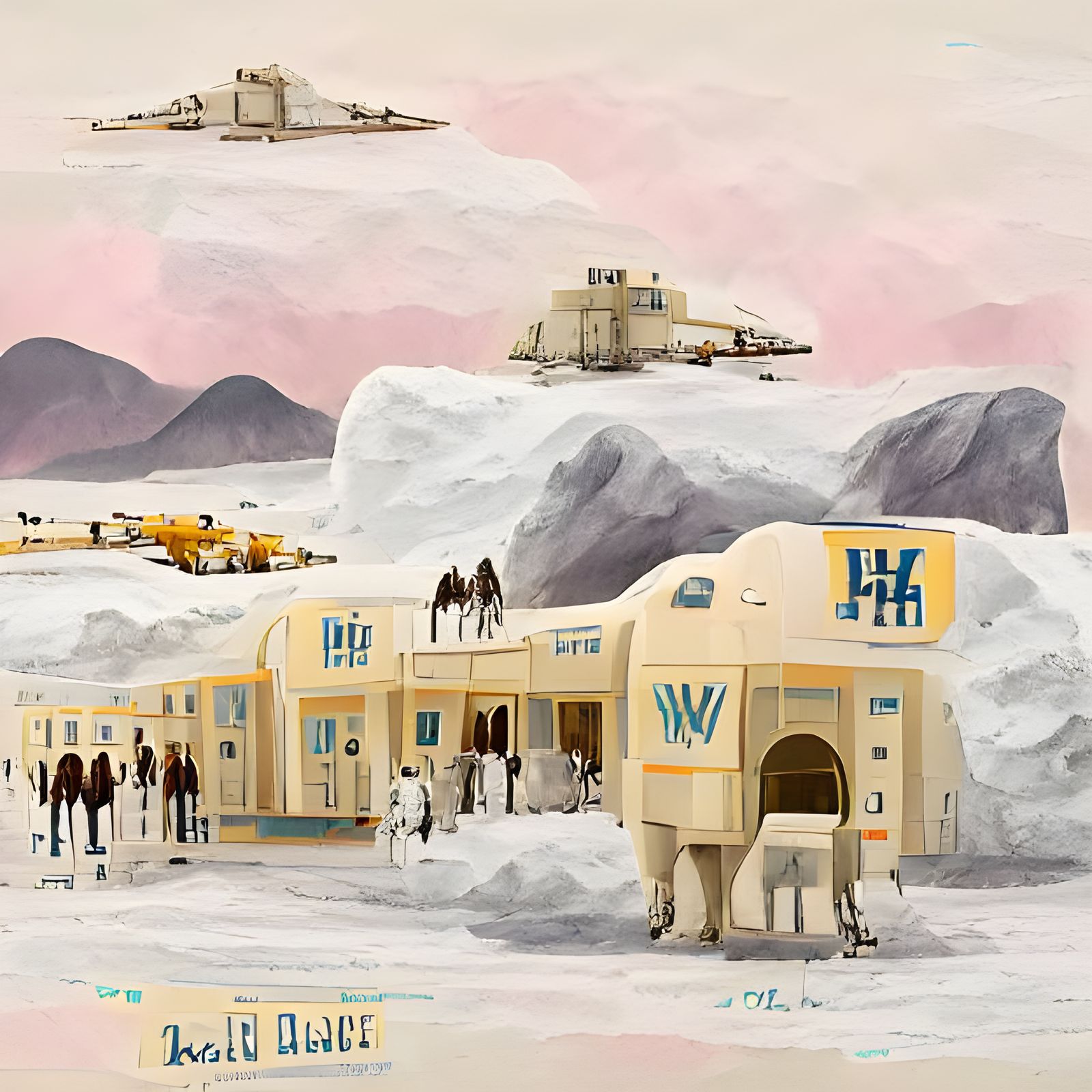 Star Wars Hoth Base art design from Wes Anderson