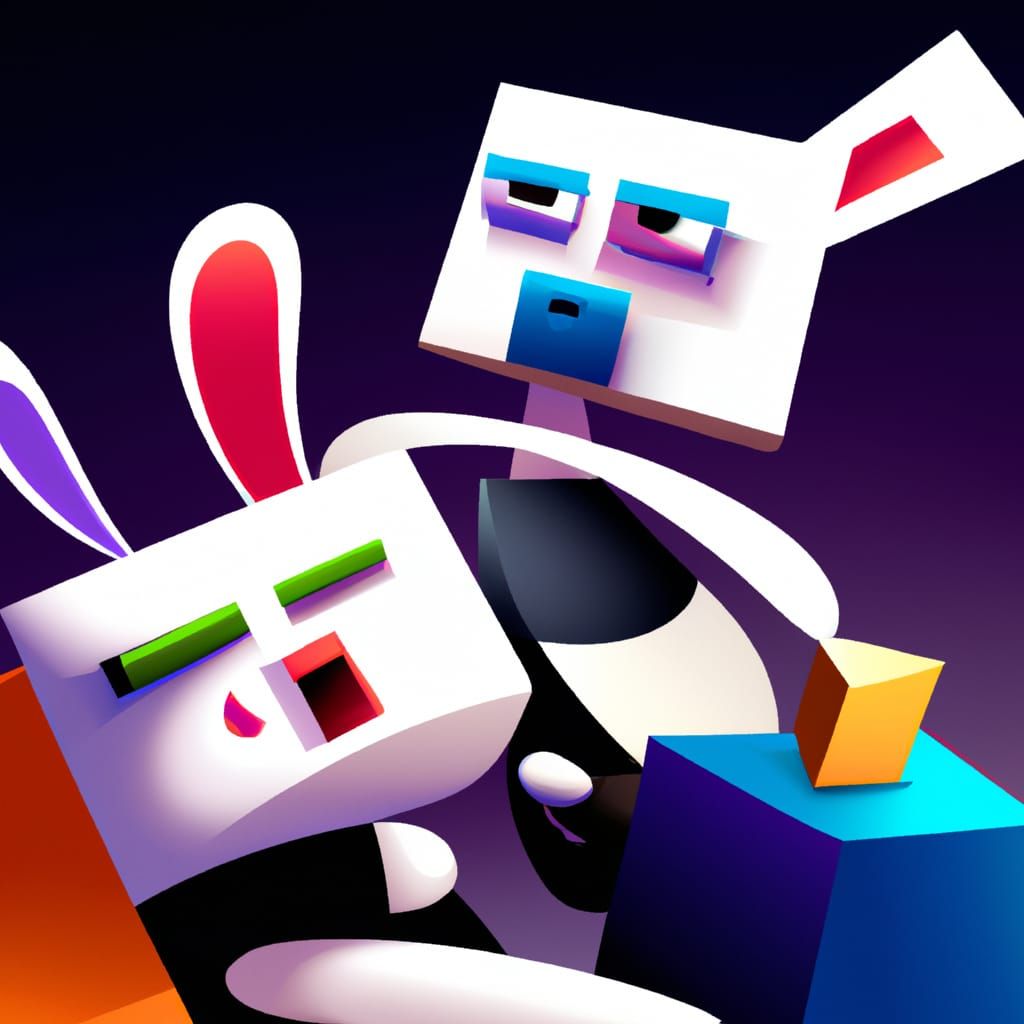 Fighting rabbit - AI Generated Artwork - NightCafe Creator