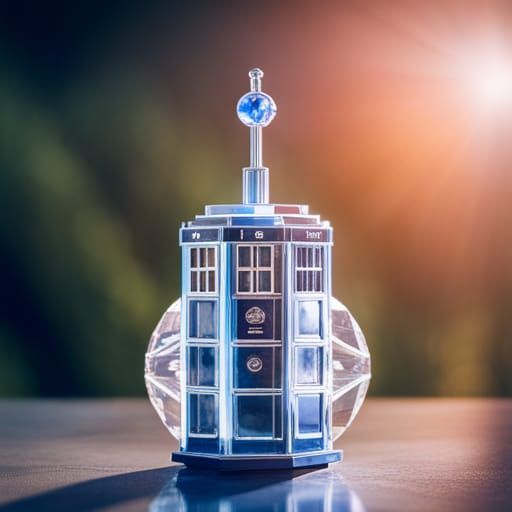 Swarovski faceted crystal figure of a TARDIS - AI Generated Artwork ...