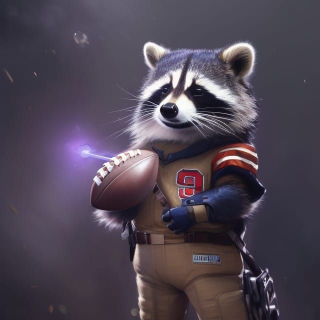 Football Raccoon - AI Generated Artwork - NightCafe Creator