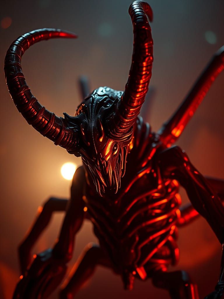 Ethereal, Dark Fantasy Symbiote Exoskeleton, in Ri... - AI Art