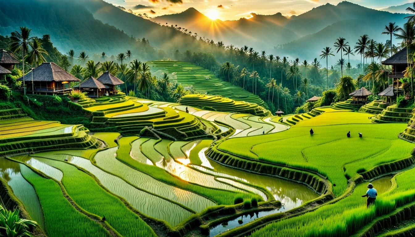 Bali Rice Field - AI Generated Artwork - NightCafe Creator