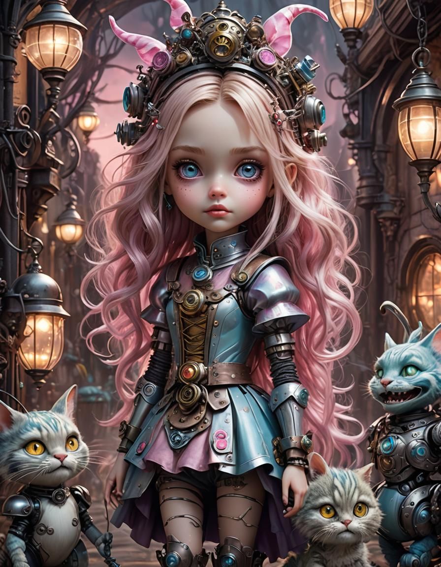 Cute Alice in the Wonder Land - AI Generated Artwork - NightCafe Creator