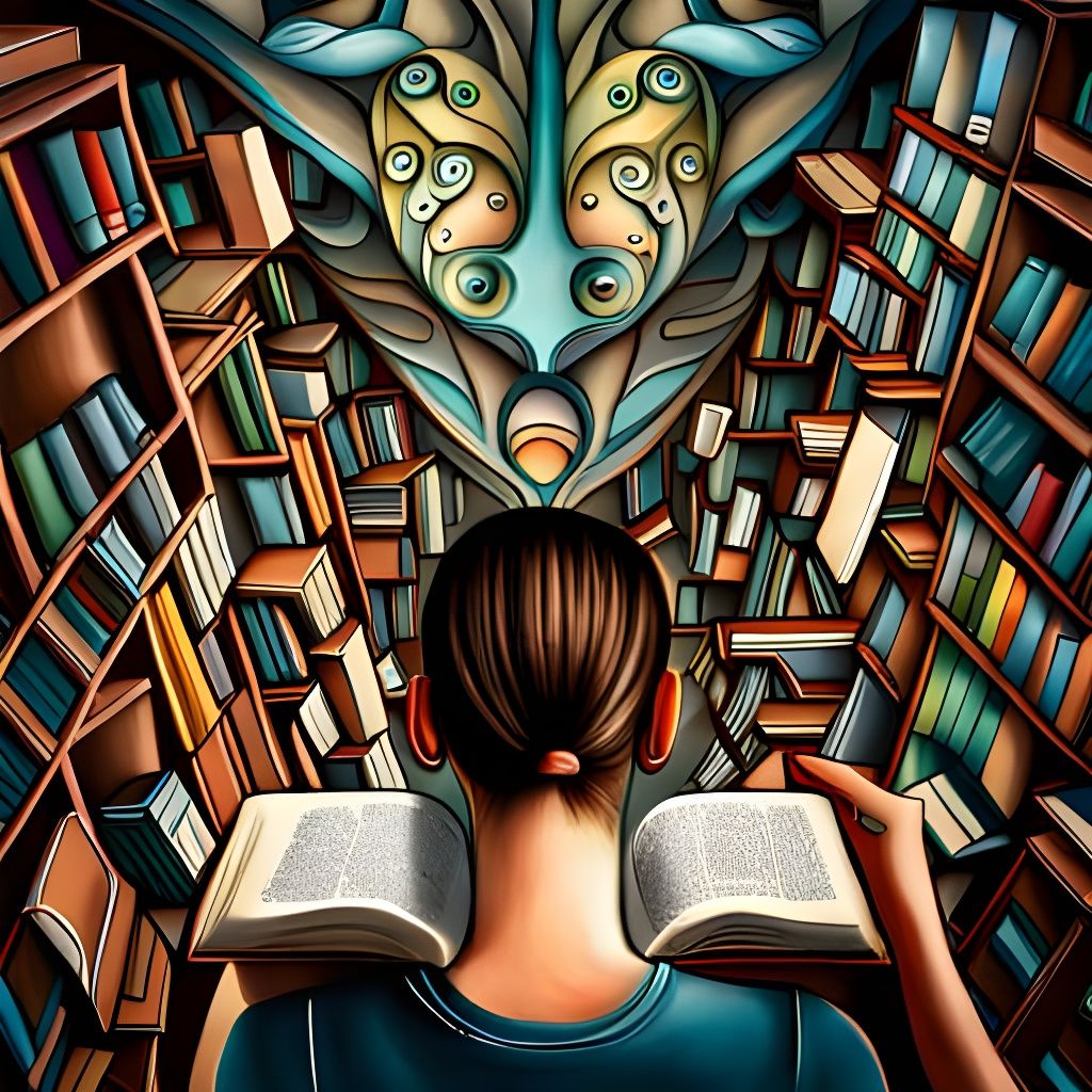 Trip at the Library - AI Generated Artwork - NightCafe Creator