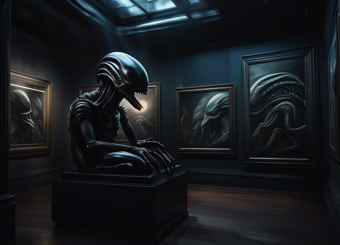 Inside the Xenomorph Museum - AI Generated Artwork - NightCafe Creator