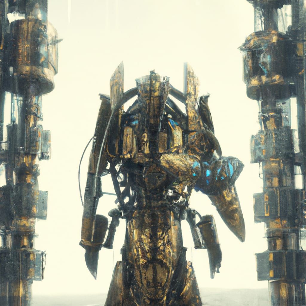 Biomechanical false prophet - AI Generated Artwork - NightCafe Creator