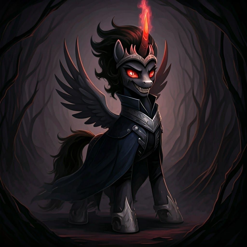 Sinister Pony Form of King Sombra, Inspired by Alb... - AI Art