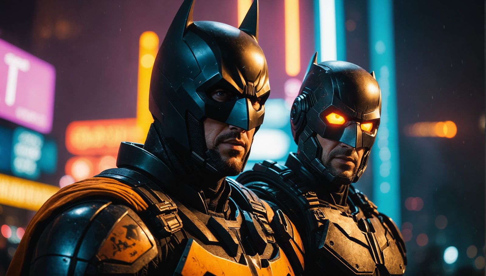 Batman and Deathstroke, Cinematic film still, shot on v-raptor XL, film ...