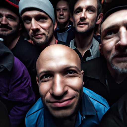 men in expectation - AI Generated Artwork - NightCafe Creator