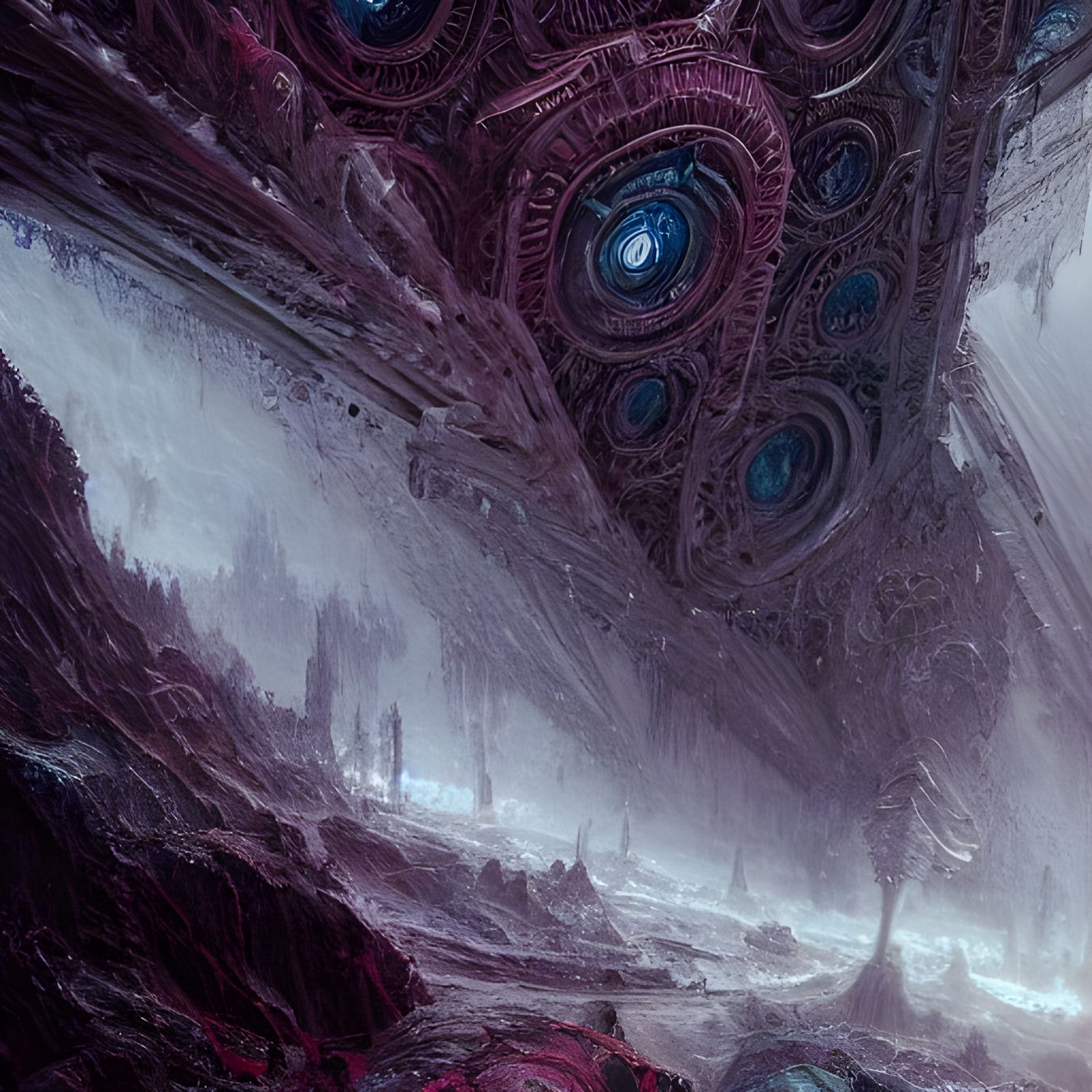 Icy underworld - AI Generated Artwork - NightCafe Creator